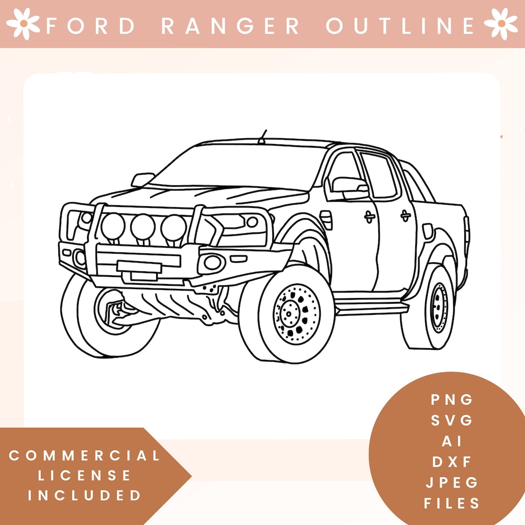 Ford Ranger SVG Ranger Laser File Ford Ranger Truck Laser File Dxf Ford ...