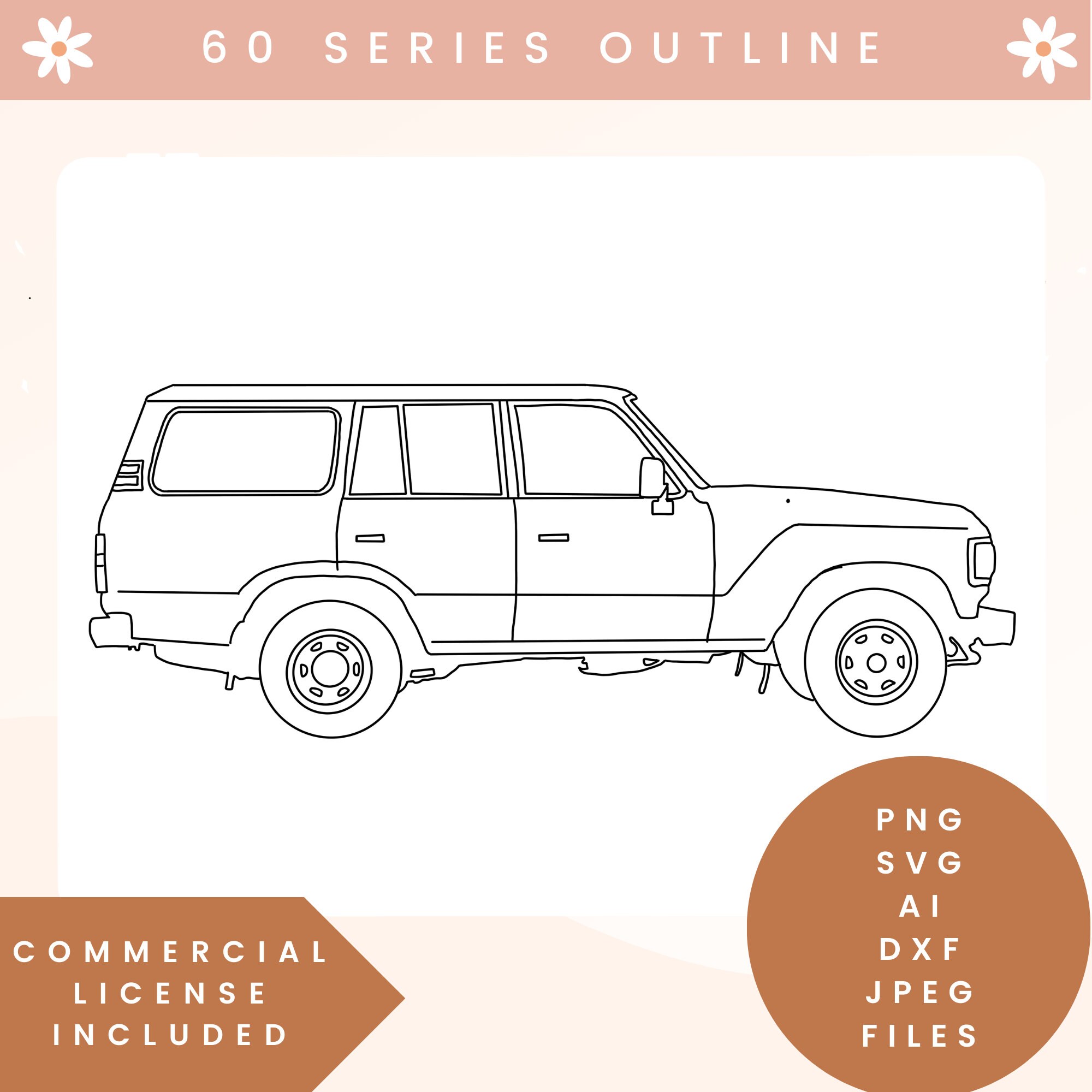 Land Cruiser PNG 60 Series Svg Digital Download Toyota Svg Land Cruiser ...