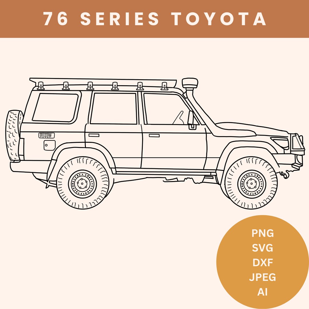 76 Series Land Cruiser Svg 76 Series Png Land Cruiser 76 Vector Toyota ...
