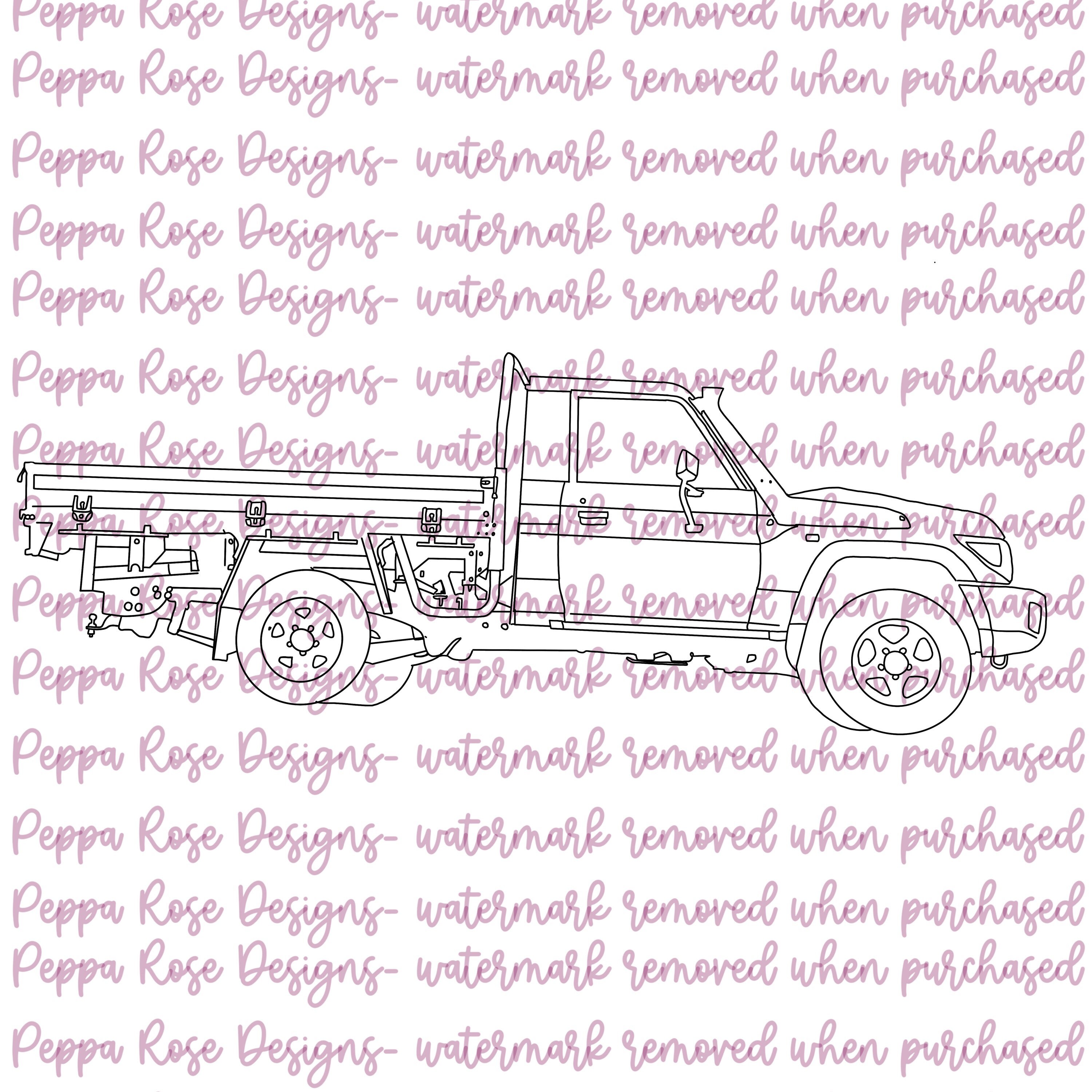 79 Series Toyota Land Cruiser Ute Outline Svg Png Jpg Dxf - Etsy Australia