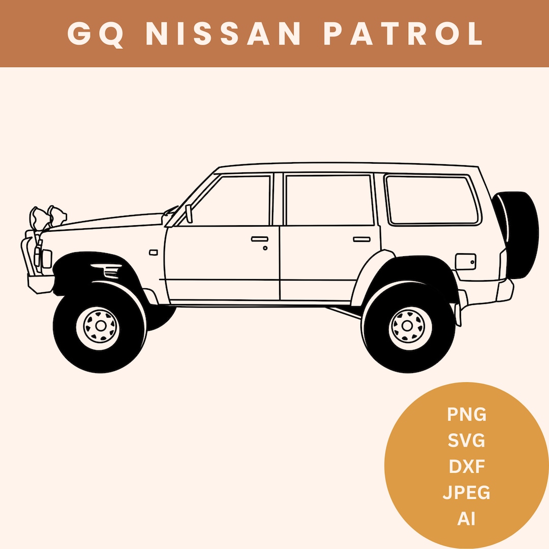 GQ Nissan Patrol SVG Gq Png Download Nissan Patrol Dxf Gq SVG File ...