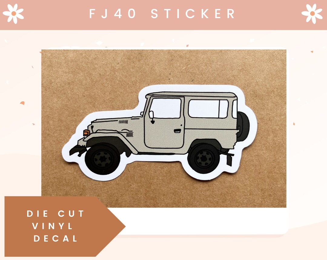 FJ40 Toyota Sticker Land Cruiser Sticker Classic 40 Series Decal Toyota ...