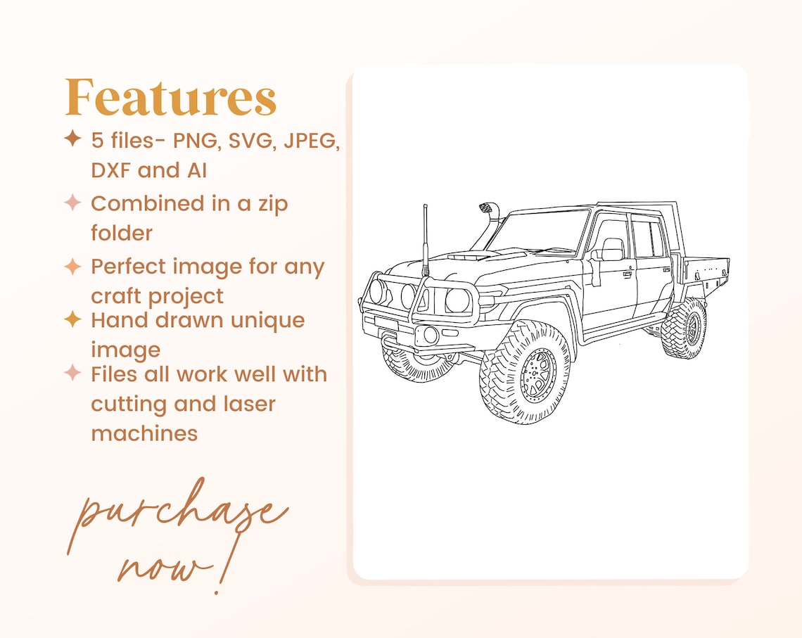 79 Series Toyota Land Cruiser Cut and Laser File Digital Download ...