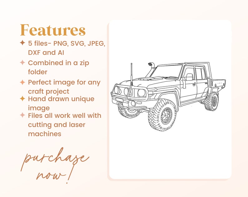 79 Series Toyota Land Cruiser Cut and Laser File Digital Download ...