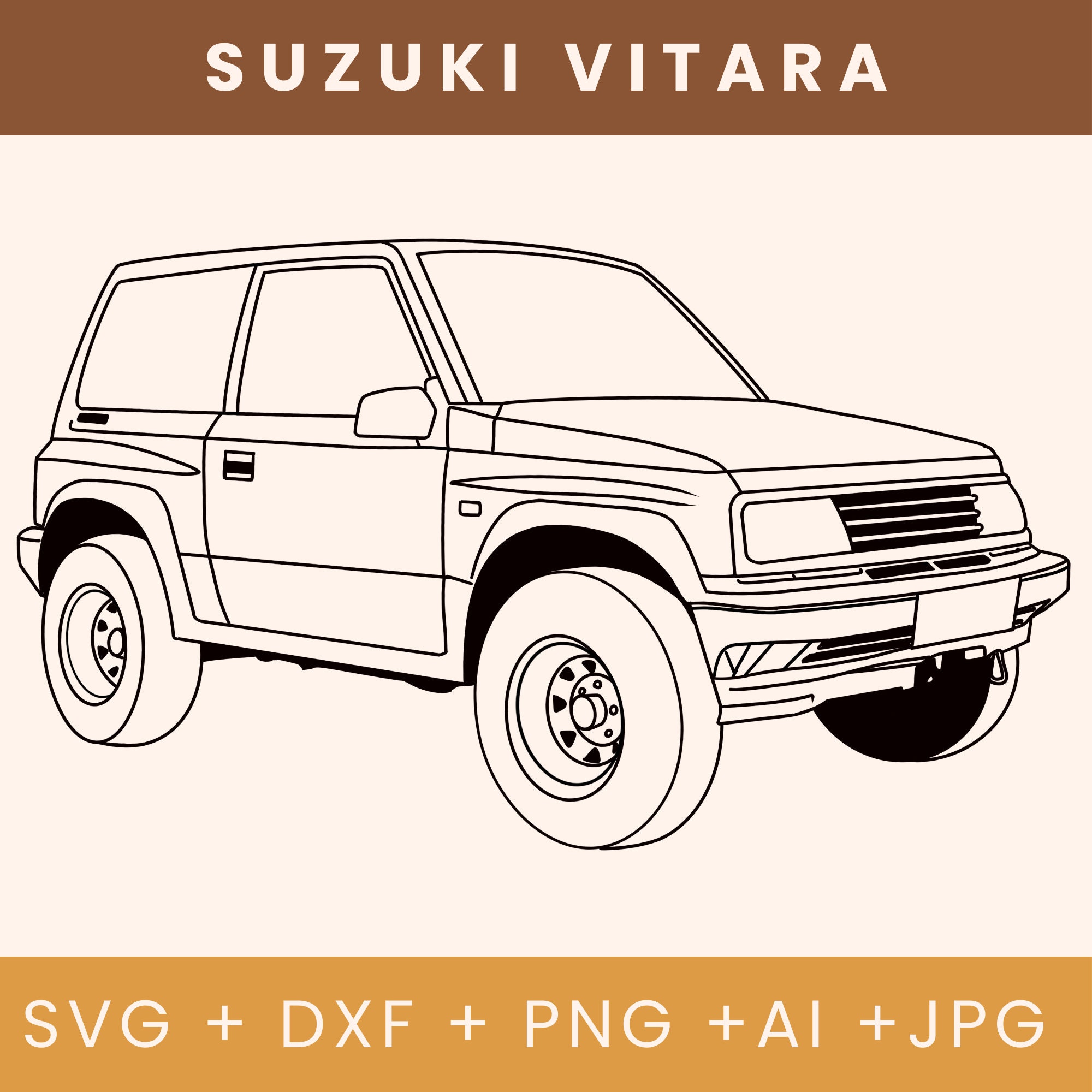 SUZUKI VITARA Svg Download Suzuki 4x4 Dxf 4wd Vitara Suzuki Laser File ...