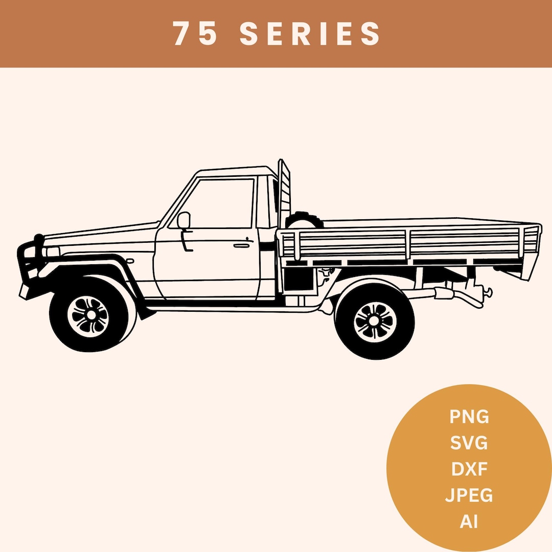 75 Series Land Cruiser Svg 75 Series Png Land Cruiser 75 Vector Toyota ...