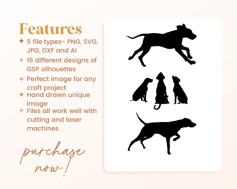 GSP SVG German Shorthaired Pointer Bundle Pointer Svg Gsp Dxf Laser ...