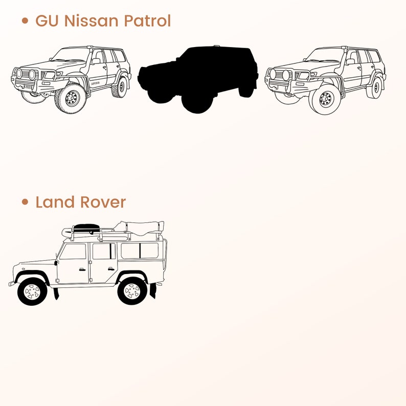 Offroad Vehicle SVG Bundle 4x4 Designs Land Cruiser Svg Nissan - Etsy