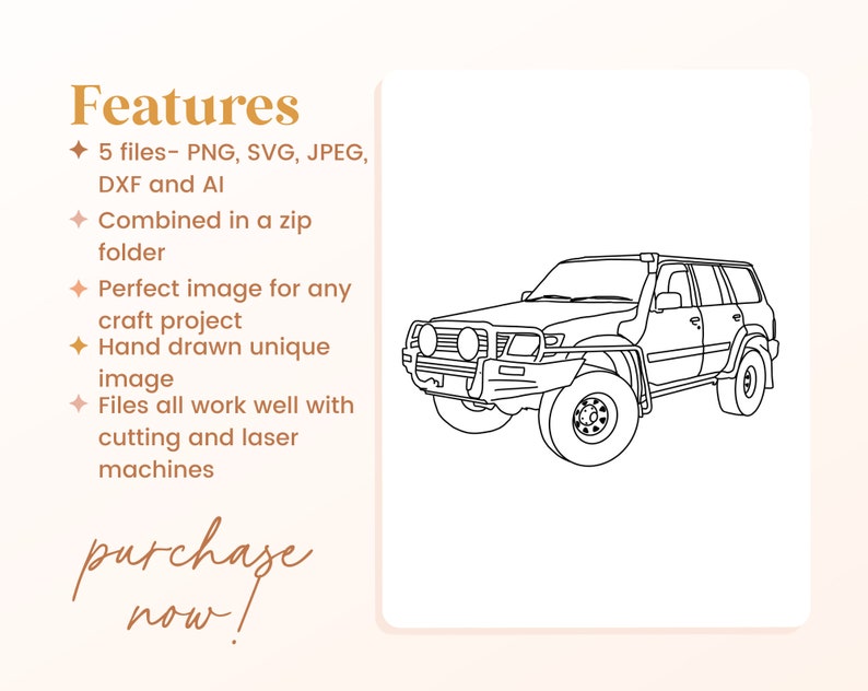 Nissan Patrol SVG Wagon Outline Digital Download Svg Patrol Gu Patrol ...