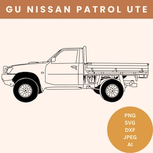 GU Nissan Patrol Ute SVG Gu Ute Png Download Nissan Patrol Ute Dxf Gu ...
