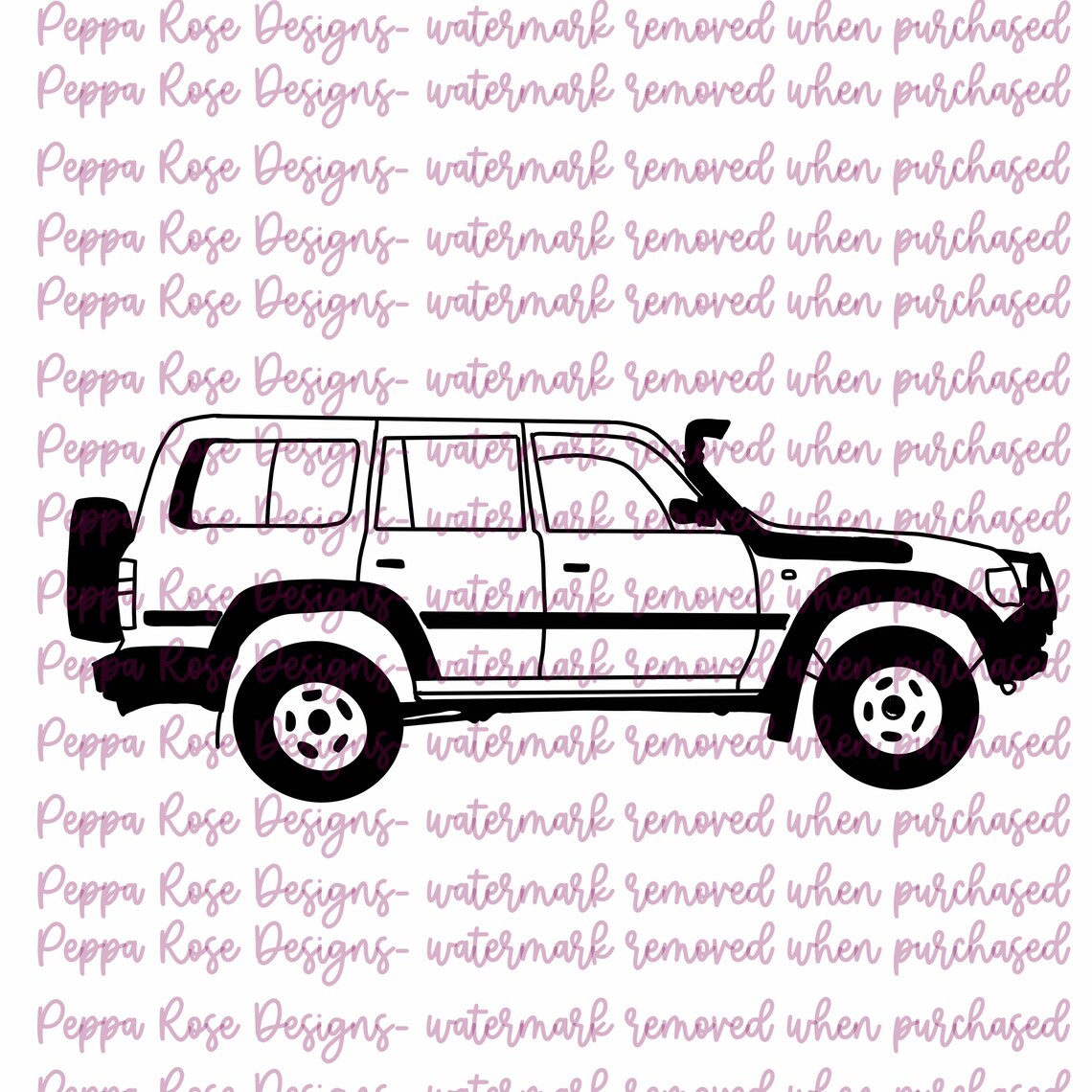 80 Series Toyota Land Cruiser Outline Svg Png Jpg Dxf - Etsy UK