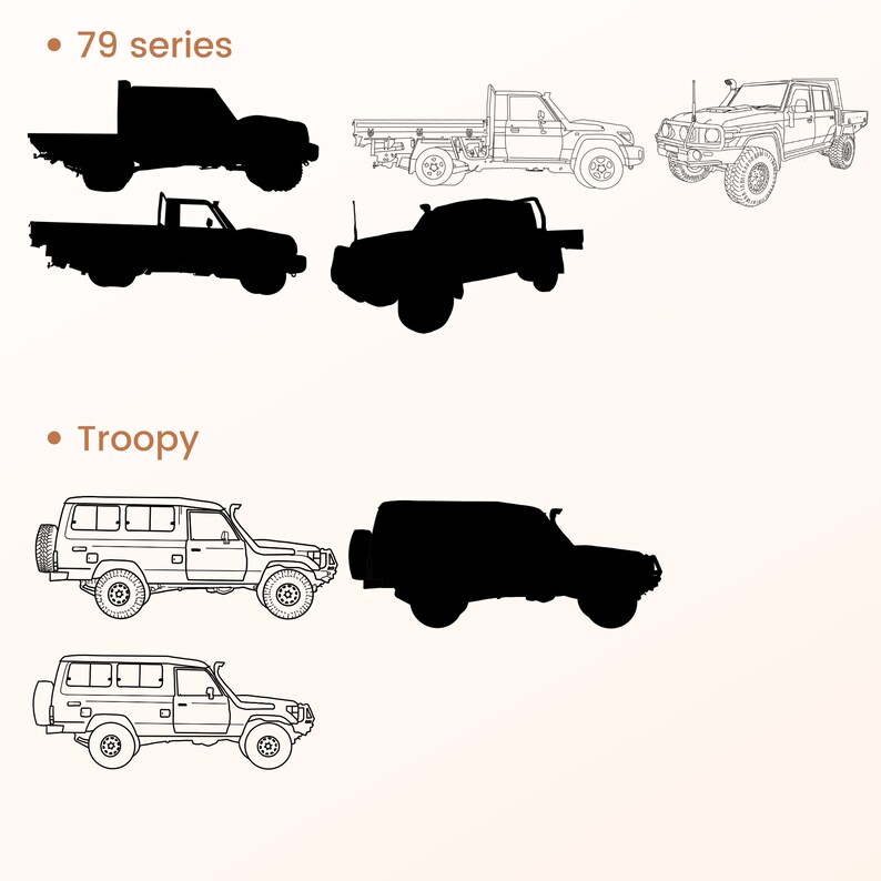 Offroad Vehicle SVG Bundle 4x4 Designs Land Cruiser Svg Nissan - Etsy