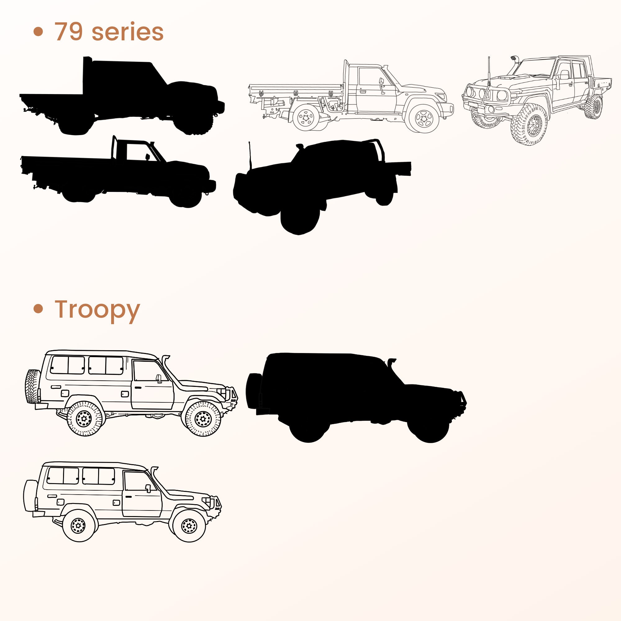 Offroad Vehicle SVG Bundle 4x4 Designs Land Cruiser Svg Nissan - Etsy