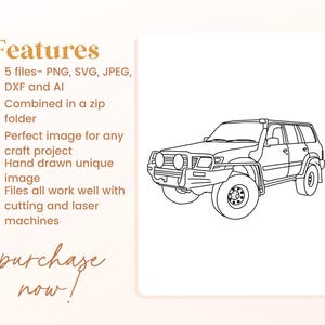 Nissan Patrol SVG Wagon Outline Digital Download Svg Patrol Gu Patrol ...