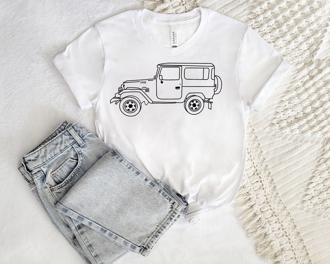 Toyota 40 Series Land Cruiser Cut File FJ40 Outline Vintage 4x4 Truck ...