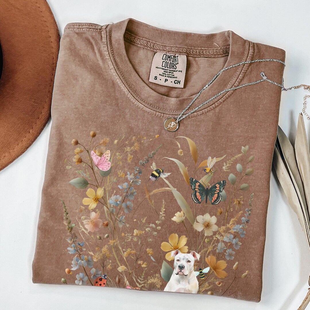 Dogo Argentino Floral Cottagecore Shirt Dark Cottagecore Dog Mom Gift ...