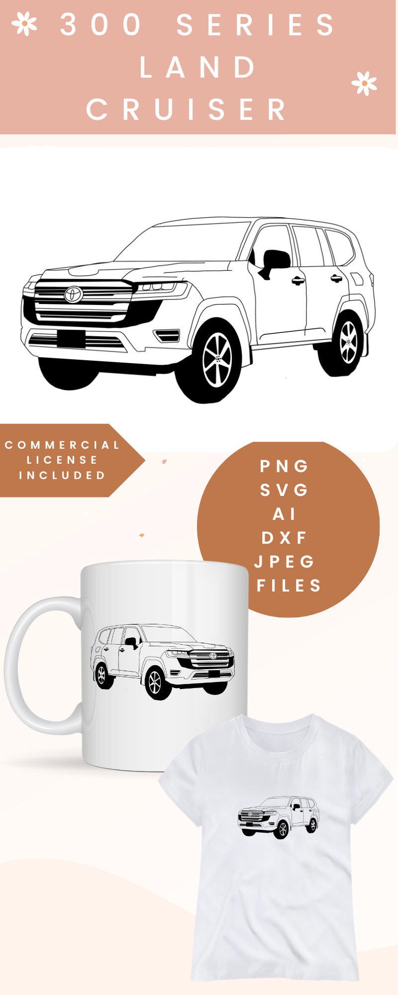 Land Cruiser 300 SVG PNG Outline Toyota - Etsy