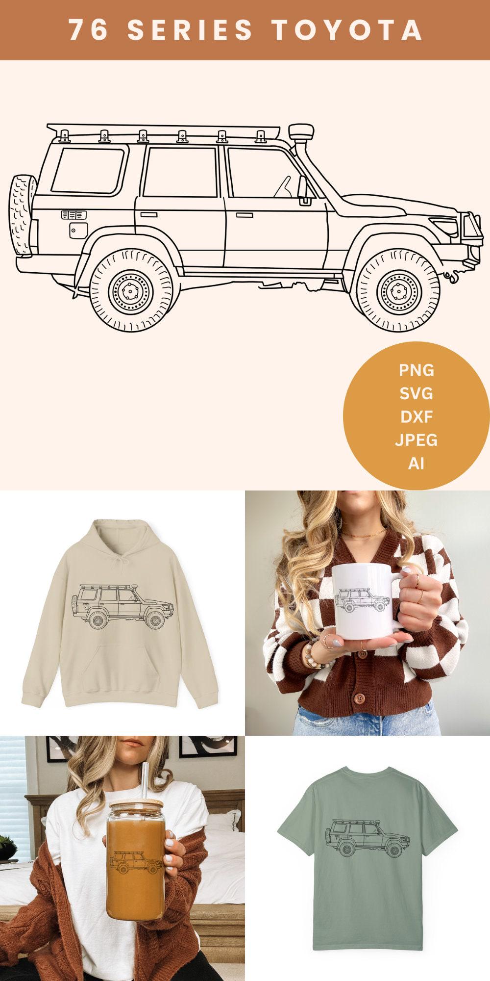 79 Series Toyota Land Cruiser Ute Outline Svg Png Jpg Dxf Etsy