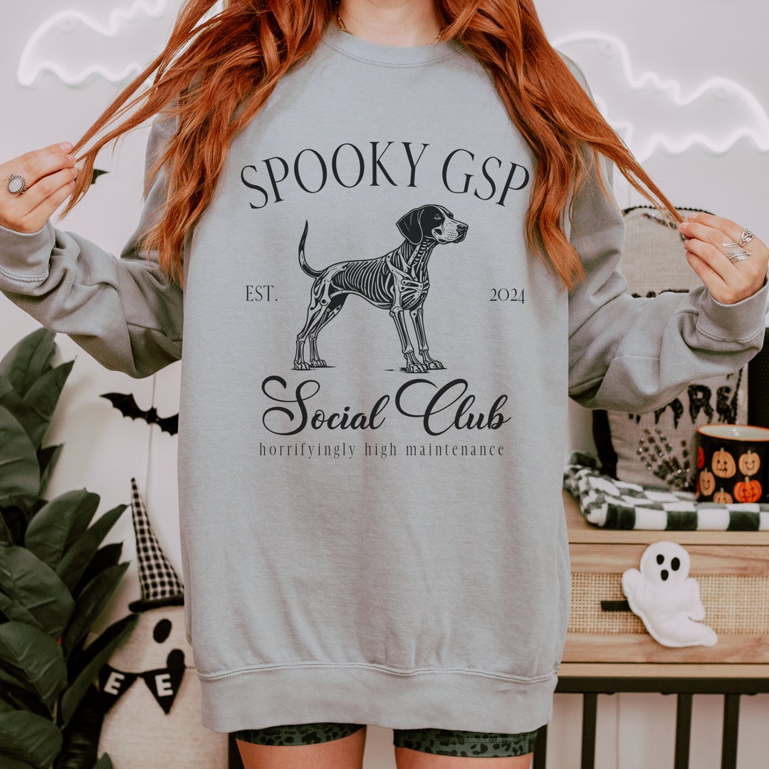 GSP Halloween Sweatshirt Spooky Pointer Sweater Spooky Gsp Crewneck ...