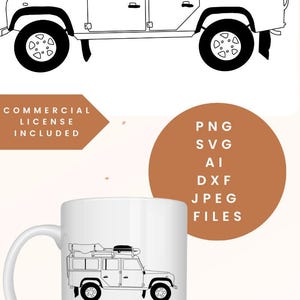 Land Rover Defender Silhouette Outline Cut File Defender Silhouette ...