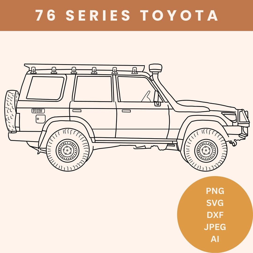 76 Series Land Cruiser Svg 76 Series Png Land Cruiser 76 Vector Toyota ...