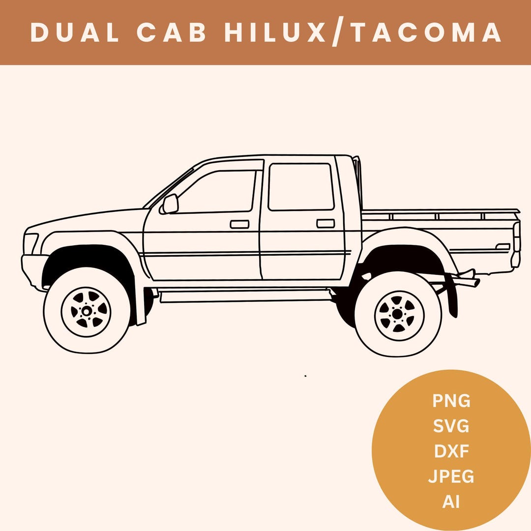 Toyota Tacoma Svg Toyota Hilux Png Dual Cab Hilux Dxf Dual Cab Tacoma ...