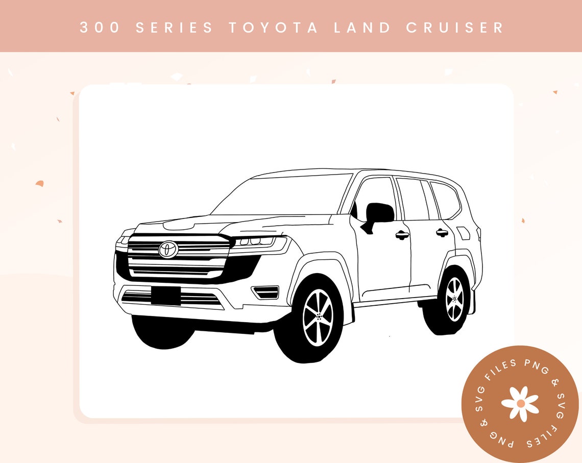 Land Cruiser 300 SVG PNG Outline Toyota - Etsy Australia