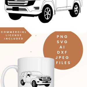 Land Cruiser 300 SVG PNG Outline Toyota - Etsy