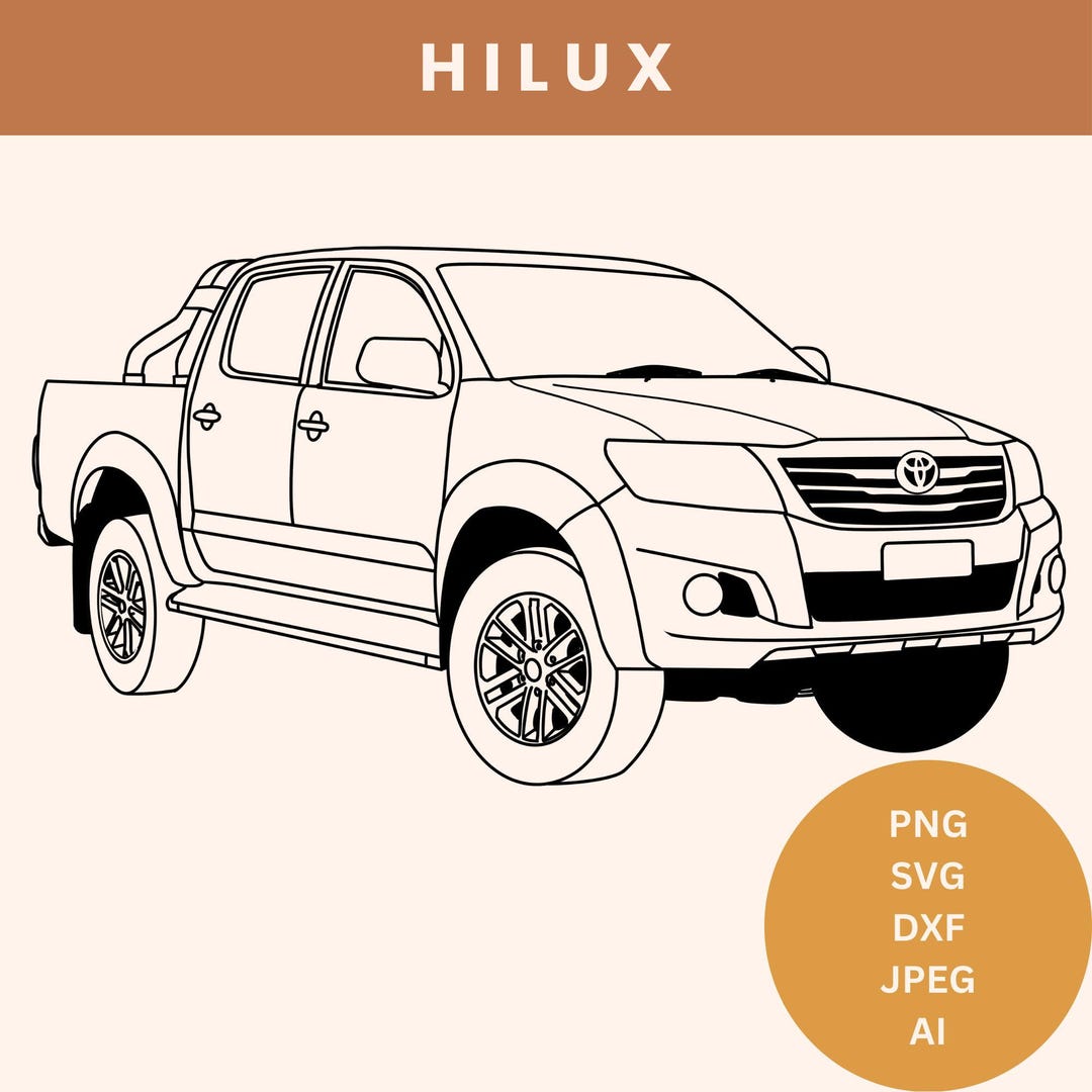 Hilux Svg 2004 Toyota Hilux Png Toyota Cut File Hilux Laser File Hilux ...