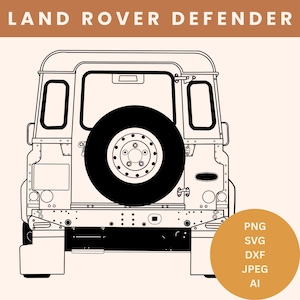 Land Rover Defender SVG Back Defender Land Rover Png Behind Land Rover ...