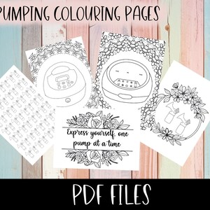 Printable Breast Pump Coloring Pages for Moms Breastfeeding-themed ...