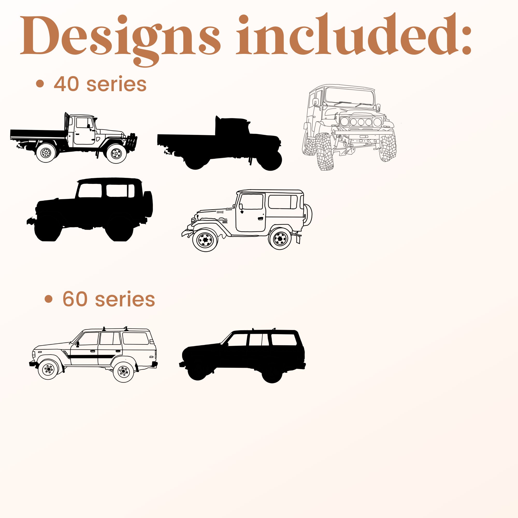 Offroad Vehicle SVG Bundle 4x4 Designs Land Cruiser Svg Nissan - Etsy