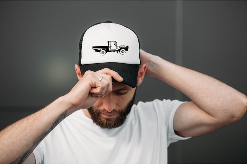 Toyota 40 Series Land Cruiser Ute Cut File FJ40 Outline Vintage 4x4 ...