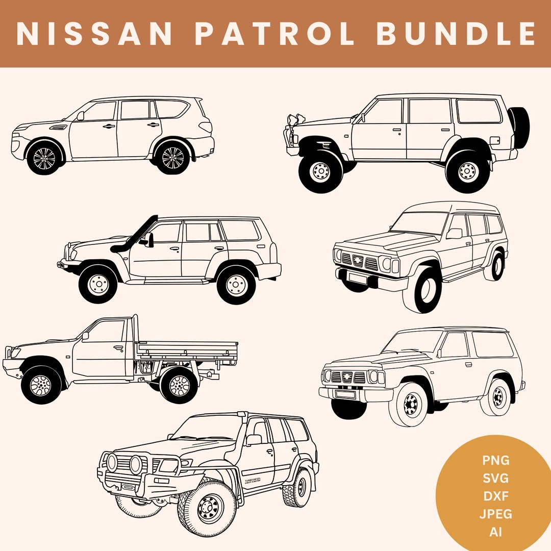Nissan SVG Bundle Nissan Patrol PNG Patrol 4x4 Vector Bundle Nissan ...