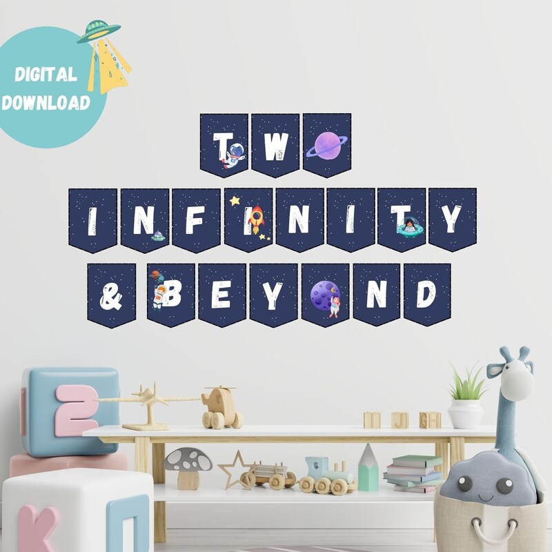 Galaxy Birthday Banner - Etsy