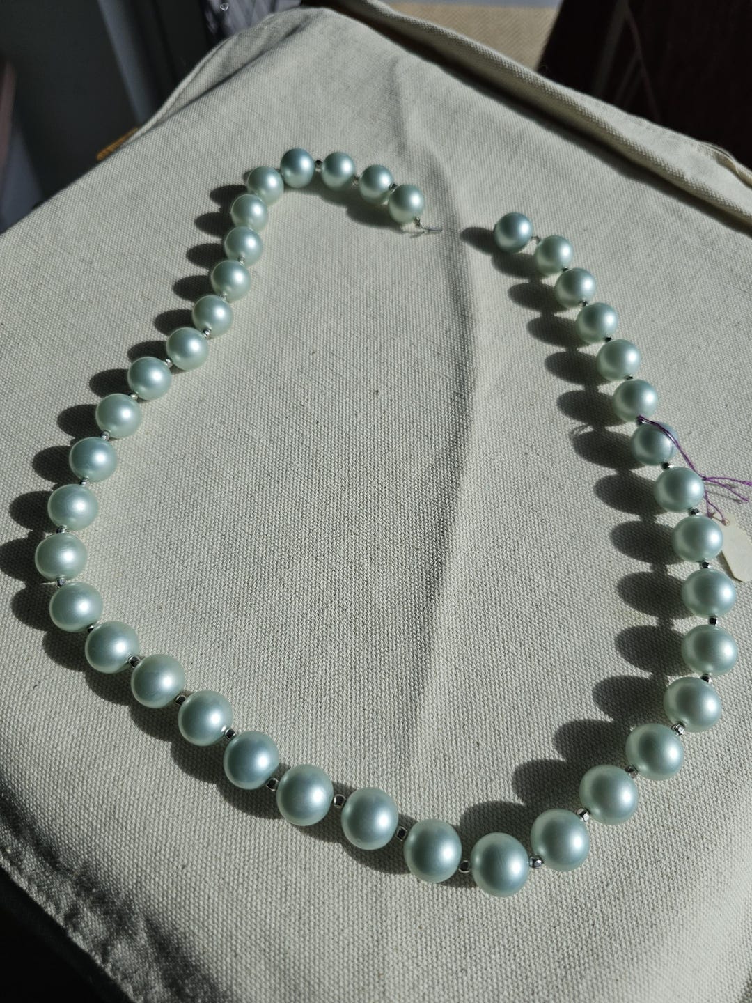Best Sea Foam Blue Faux Pearl Necklace and Pre-loved Vintage - Etsy