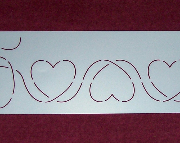 2.5 Scrolling Hearts Border & Corner Quilt Stencil - Etsy