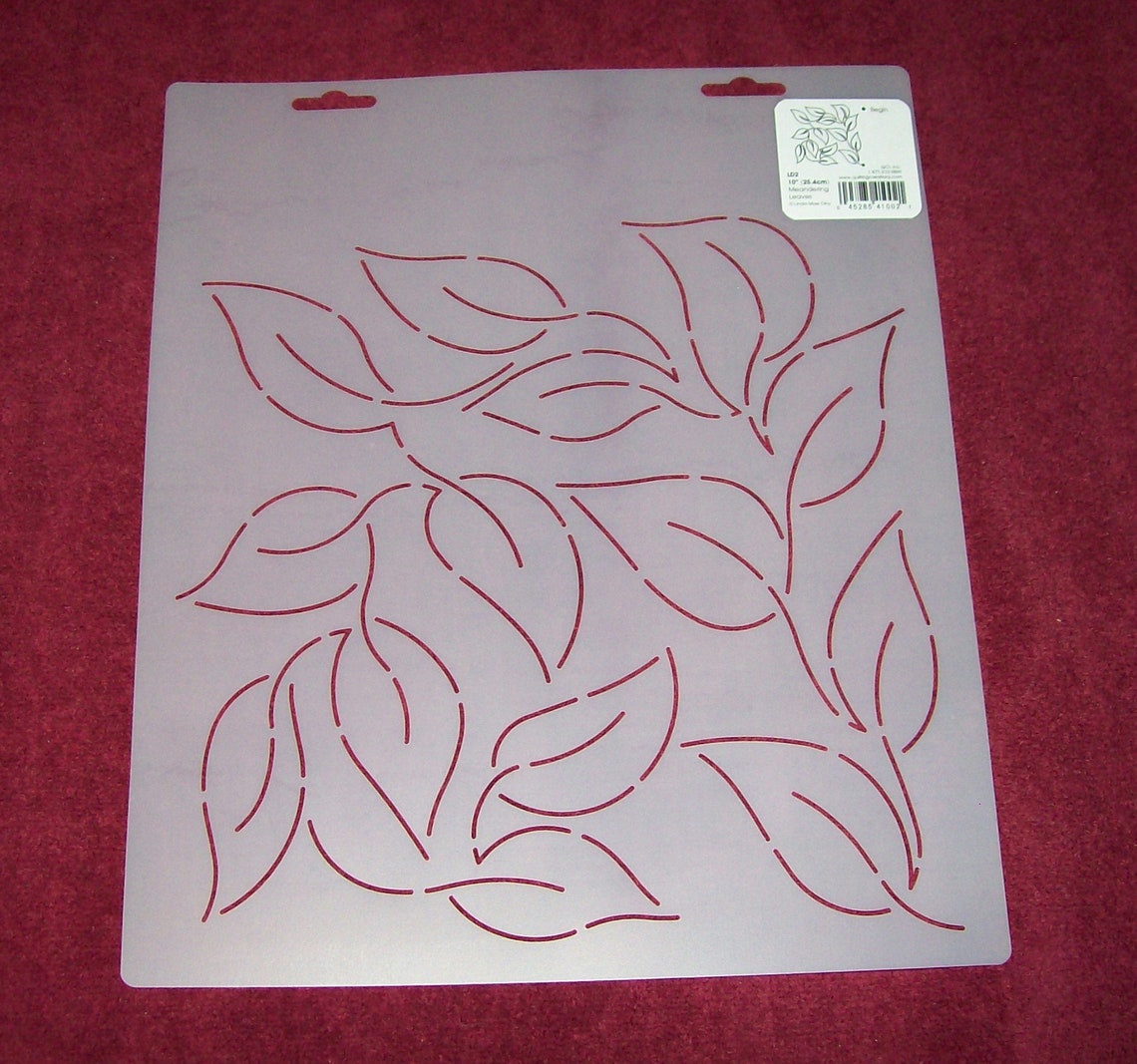 10 Meandering Leaves Stipple Quilt Stencil QC LD2 - Etsy