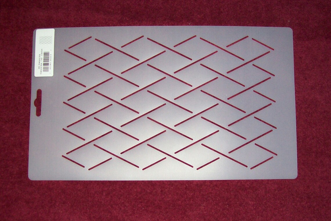 1 x 2: Diamond Grid Quilt Stencil Stipple 255 | Etsy