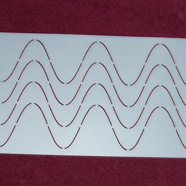 Waves Border Stencil - Etsy UK