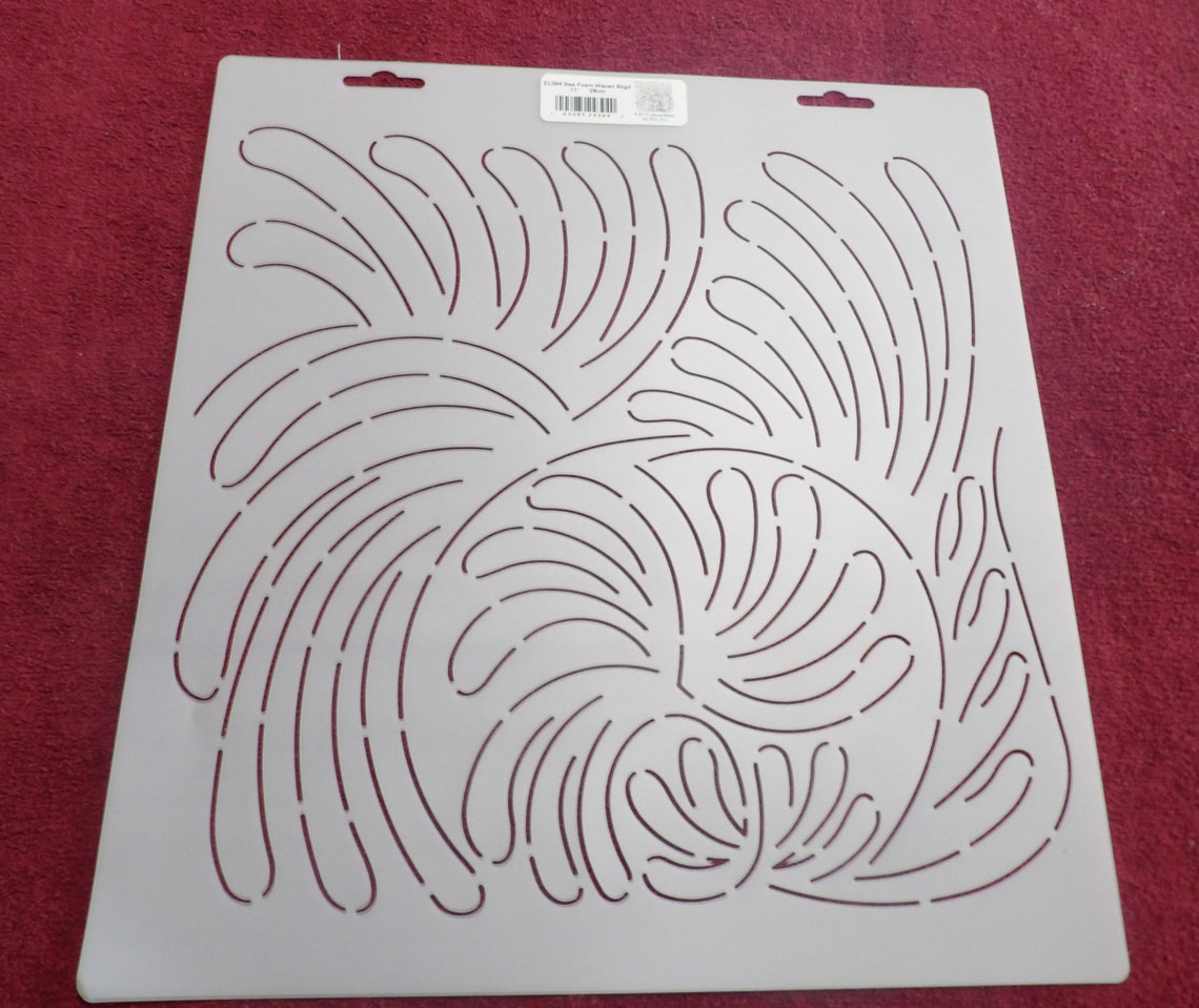11' Sea Foam Wave Background Quilt Stencil EL394 - Etsy