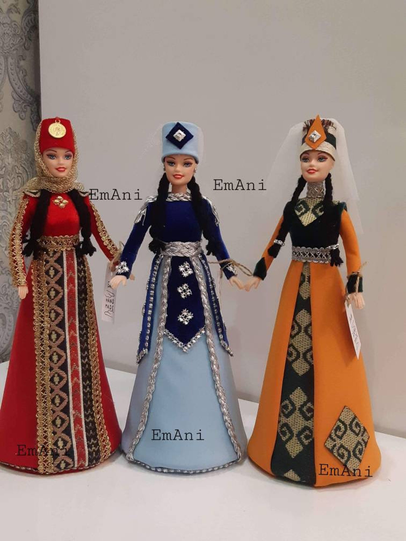 Armenian doll with national dress Taraz flag | Etsy