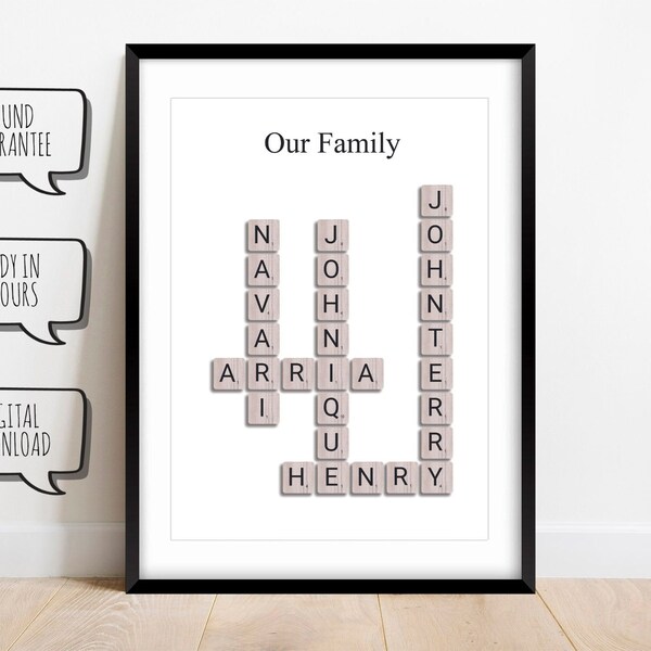 Personalize Family Name Scrabble - Etsy