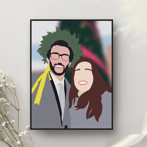 Custom Minimalist Digital Portrait Faceless Illustration Faceless ...