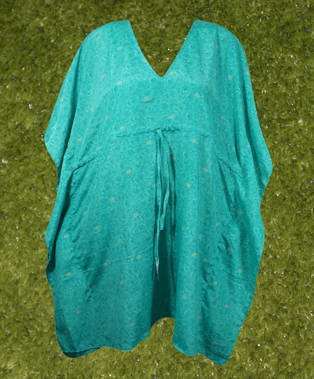 Turquoise Kaftan Summer Dress, Vacation, Cruise, Pool, Lounge Wear ...