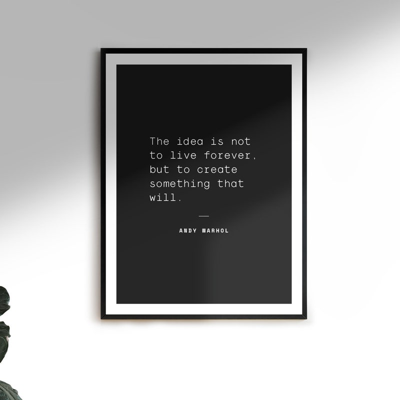 Andy Warhol Quote - Etsy
