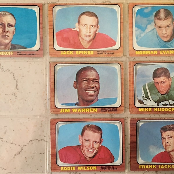 1966 Football Cards - Etsy