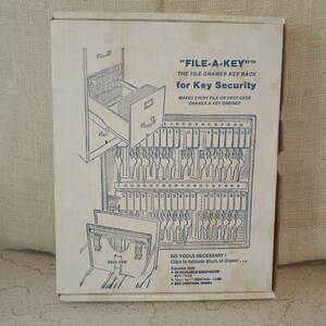 File-a-key the File Drawer Key Rack Vintage Office Key Tags Multiple ...