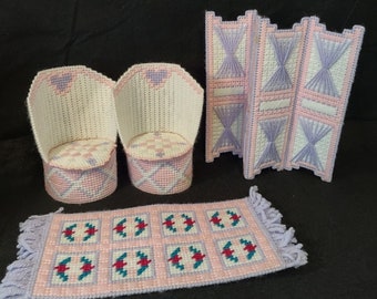 Cross Stitch Dollhouse Rug - Etsy