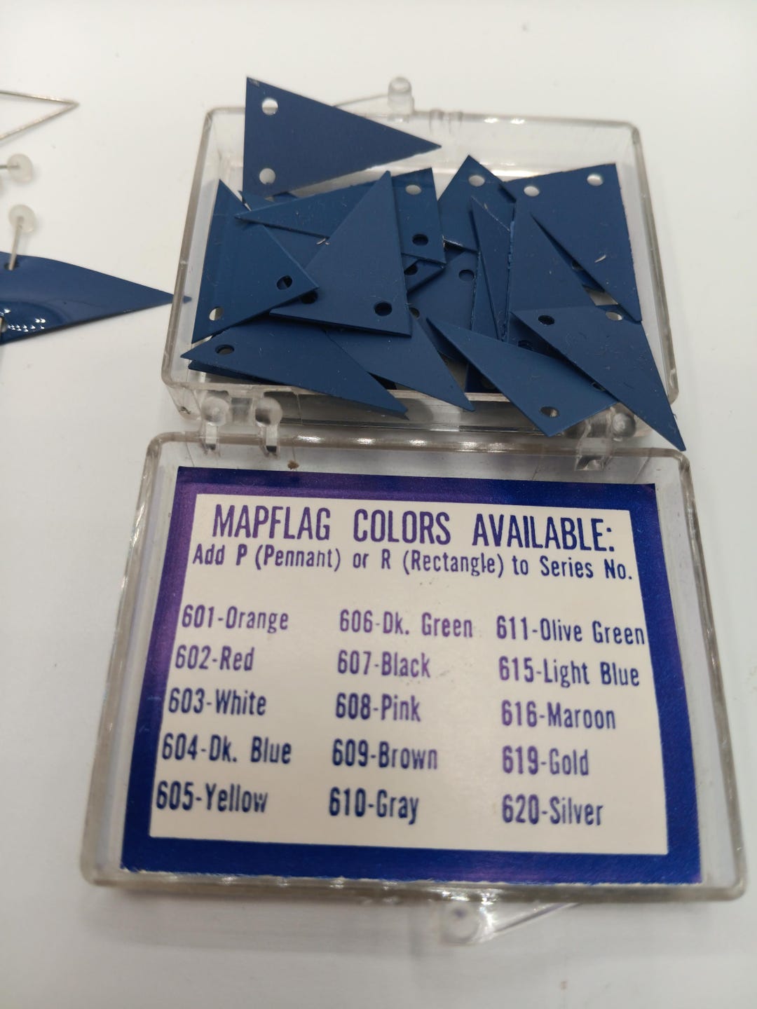 Map Flag Pins to Mark Your Map - Vintage Office - Pennant Style - Etsy